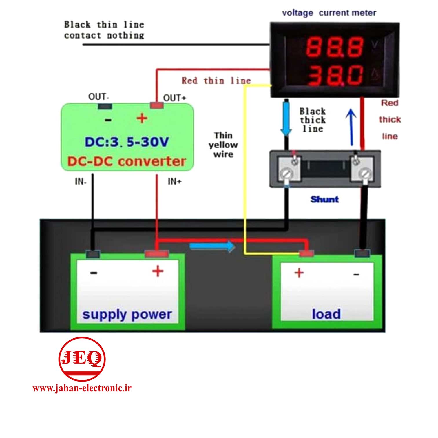 خرید ماژول ولتمتر آمپرمتر DC 100V 100A | قیمت + ارسال سریع